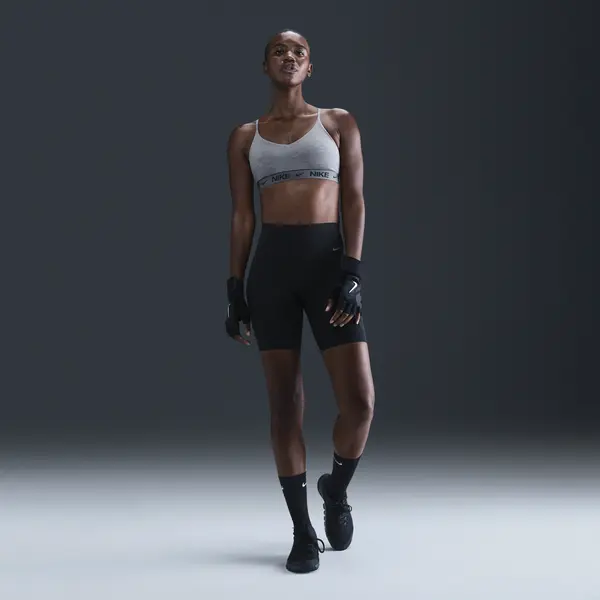 Nike Indy Light Support Padded Adjustable Sports Bra - Grey