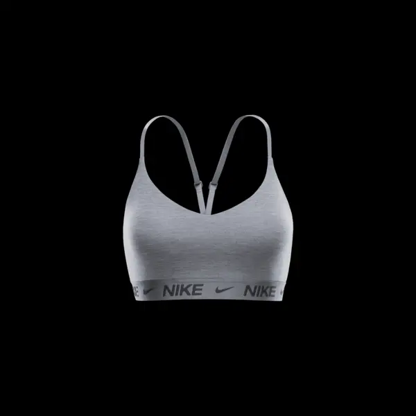 Nike Indy Light Support Padded Adjustable Sports Bra - Grey