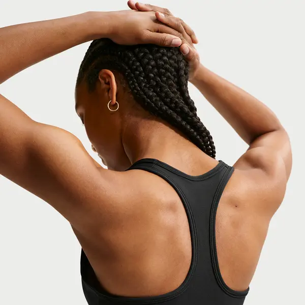 Nike Swoosh Medium-support Padded Sports Bra - Black
