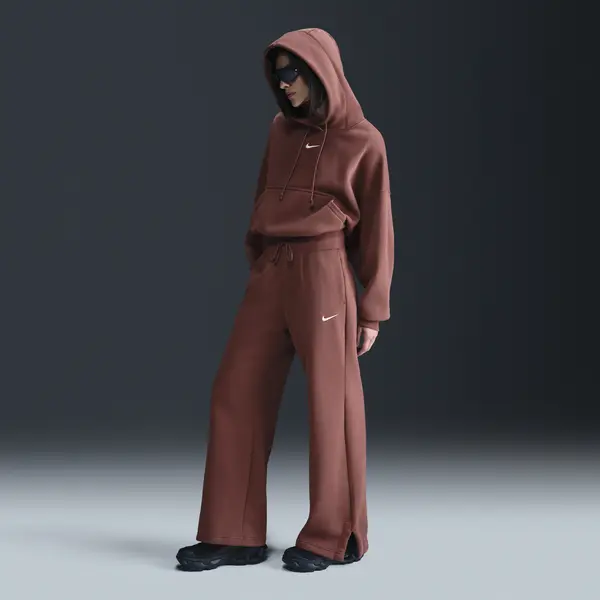 Nike Sportswear Phoenix Fleece High-Waisted Wide-Leg Sweatpants In