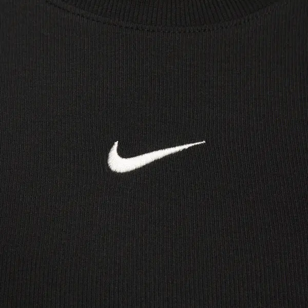 Nike Sportswear Chill Knit Tight Cropped Mini-rib Tank Top - Black