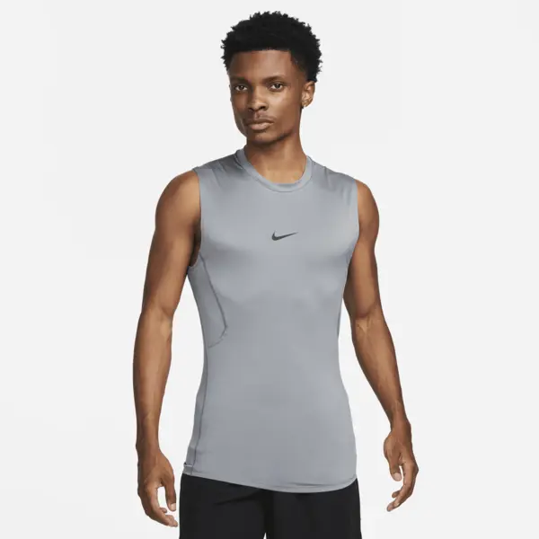 Nike Pro Dri-fit Tight Sleeveless Fitness Top - Grey
