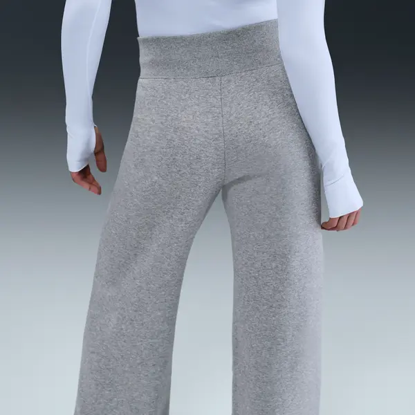 Nike Phoenix Fleece High-waisted Wide-leg Sweatpants - Grey