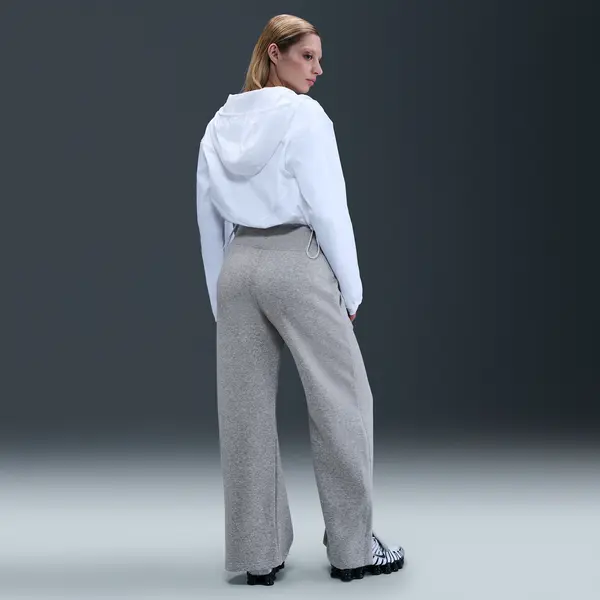Nike Phoenix Fleece High-waisted Wide-leg Sweatpants - Grey