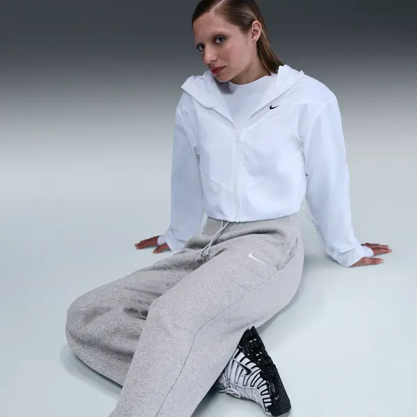 Nike Phoenix Fleece High-waisted Wide-leg Sweatpants - Grey