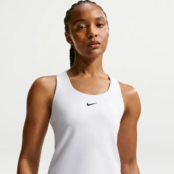Nike Swoosh -support Padded Sports Bra Tank Top - White