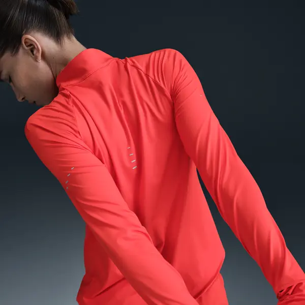 Nike Swift Dri-fit Uv 1/4-zip Running Top - Red