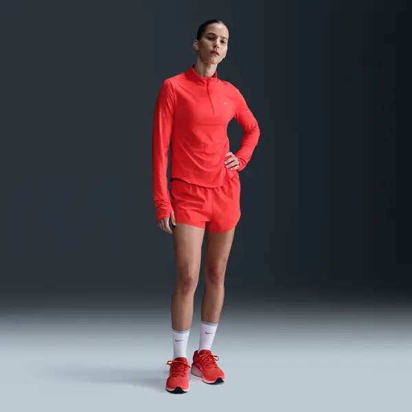 Nike Swift Dri-fit Uv 1/4-zip Running Top - Red