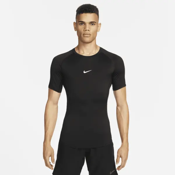 Nike Pro Dri-fit Tight Short-sleeve Fitness Top - Black