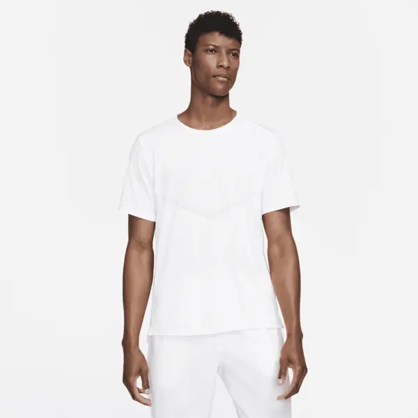 Nike Rise 365 Dri-fit Short-sleeve Running Top - White