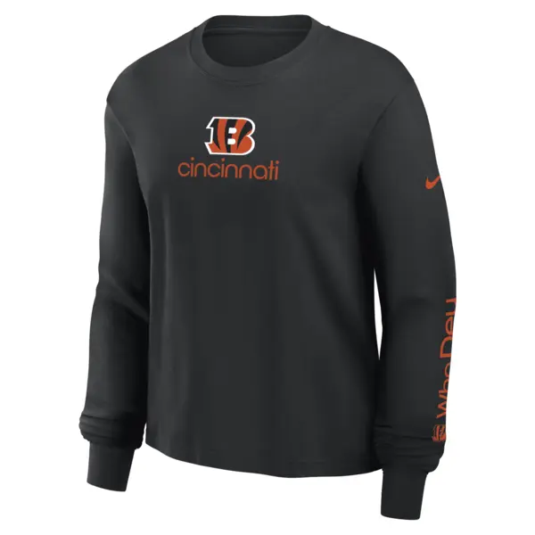 Nike Cincinnati Bengals Boxy Nfl Long-sleeve T-shirt - Black