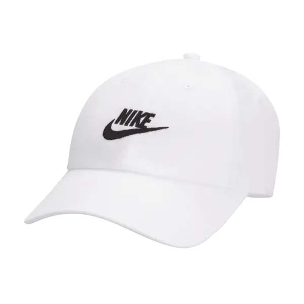 Nike Club Unstructured Futura Wash Cap - White