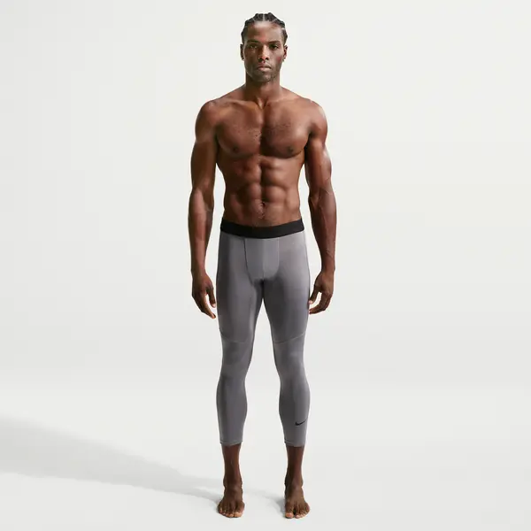 Nike Pro Dri-fit 3/4-length Fitness Tights - Grey