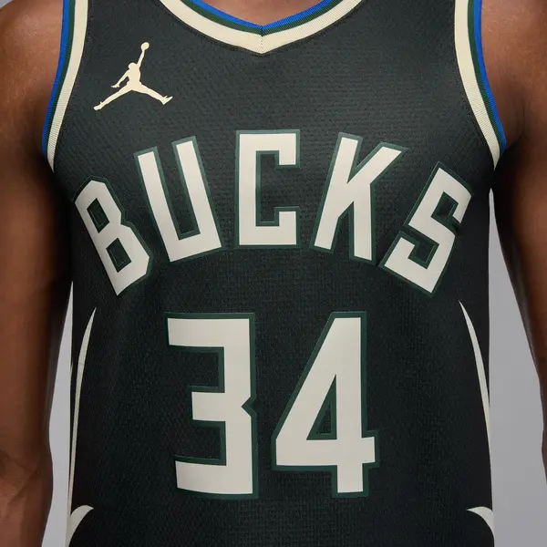 JORDAN Milwaukee Bucks Statement Edition Dri-fit Nba Swingman Jersey - Black