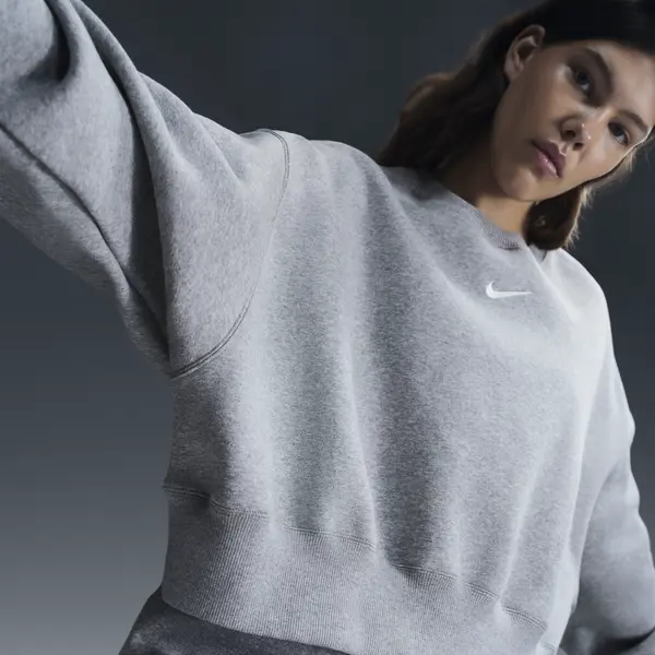 Nike Sportswear Phoenix Fleece Over-oversized Crew-neck Sweatshirt - Grey