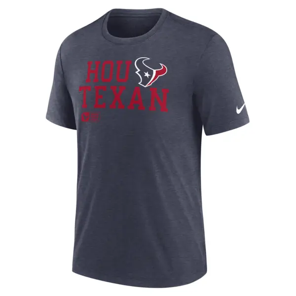 Nike Houston Texans Overlap Lockup Nfl T-shirt - Blue