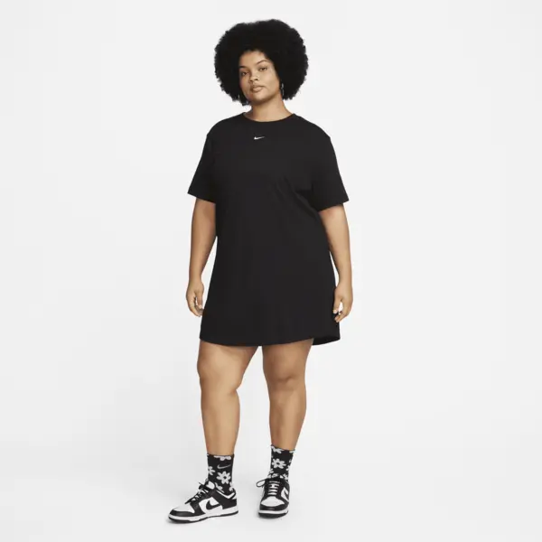 nike essential t shirt dress Nike Sportswear Essential Short-Sleeve T-Shirt Dress In Black - 22% Off
