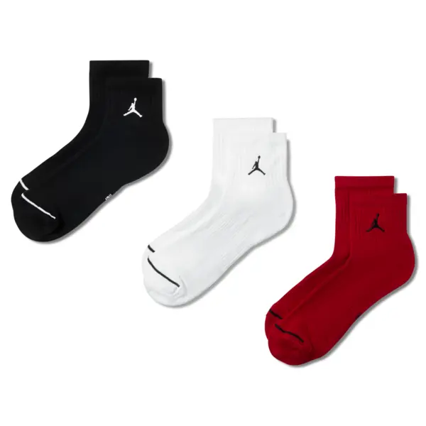 JORDAN Everyday Ankle Socks - Black