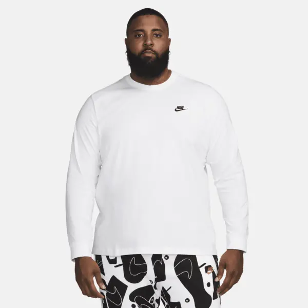 Nike Sportswear Club Long-sleeve T-shirt - White