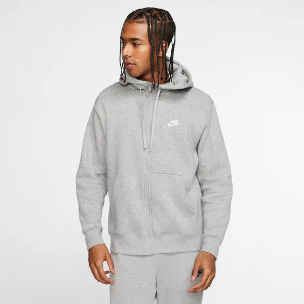 Nike Sportswear Club Fleece Full-zip Hoodie - Grey