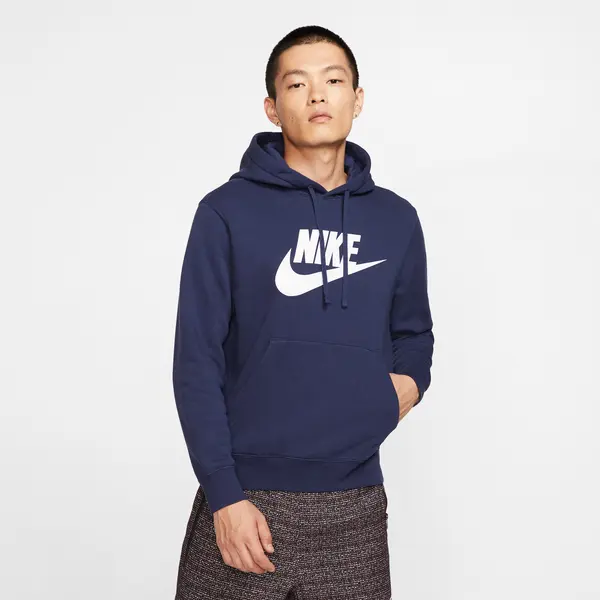 Nike Sportswear Club Fleece Graphic Pullover Hoodie - Blue