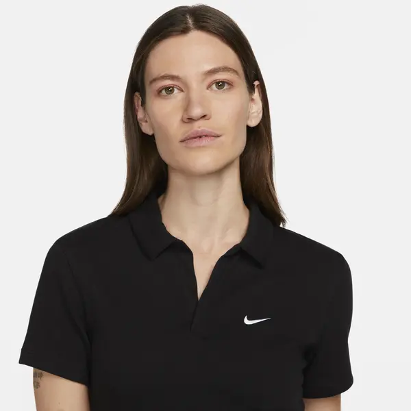 Nike Sportswear Essential Short-Sleeve Polo Top - Black