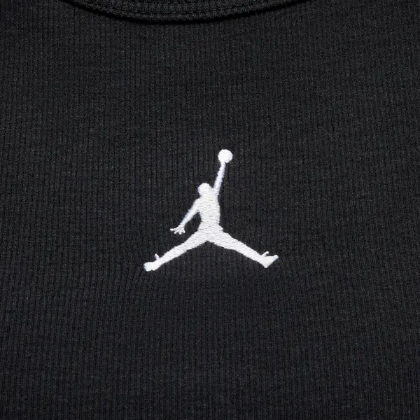 JORDAN Essentials Ribbed Cropped Tank Top - Black