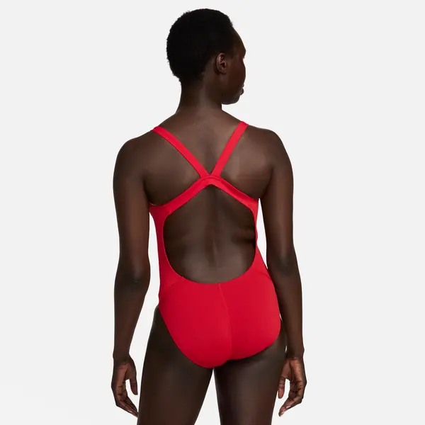 Nike Hydrastrong Essential Fastback One Piece Swimsuit - Red