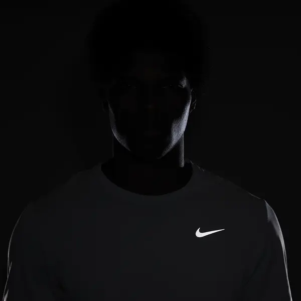 Nike Miler Dri-fit Short-sleeve Running Top - Grey