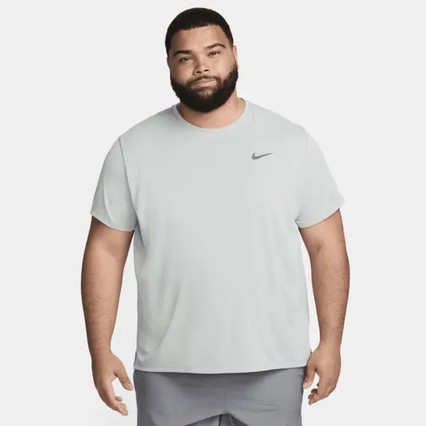 Nike Miler Dri-fit Short-sleeve Running Top - Grey