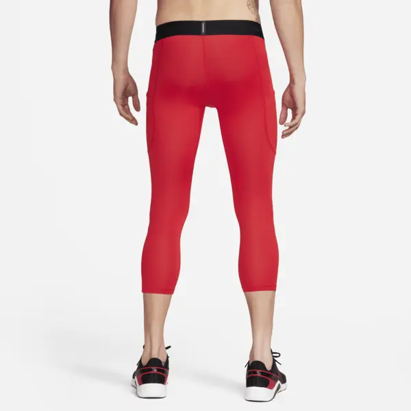 Nike Pro Dri-fit 3/4-length Fitness Tights - Red
