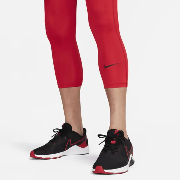 Nike Pro Dri-fit 3/4-length Fitness Tights - Red