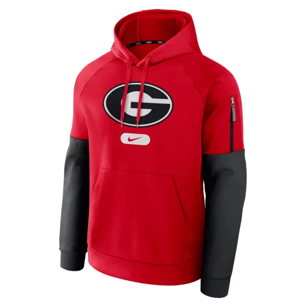 Nike Georgia Bulldogs Therma College Pullover Hoodie - Red