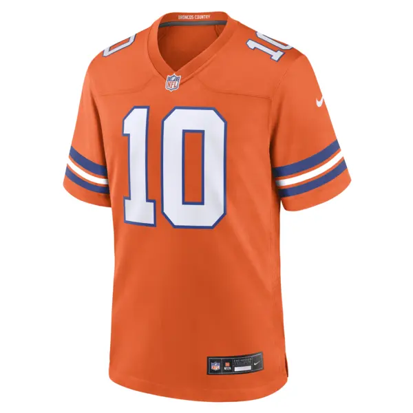 Nike Bo Nix Denver Broncos Nfl Game Jersey - Orange