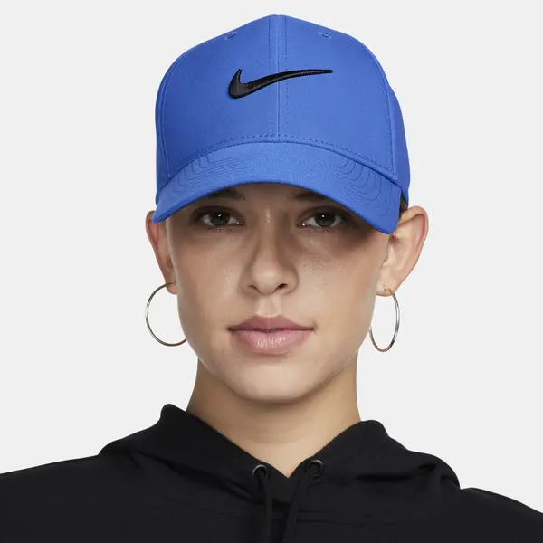 Nike Dri-fit Club Structured Swoosh Cap - Blue