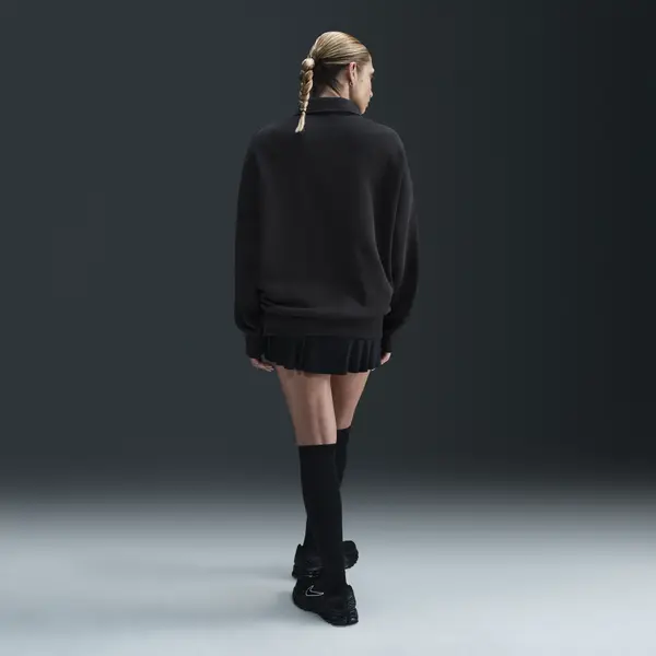 Nike Sportswear Phoenix Fleece Oversized 1/4-zip Polo - Black