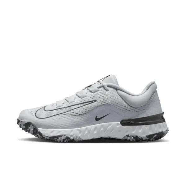 Nike Alpha Huarache Elite 4 Turf Softball Shoes - Grey