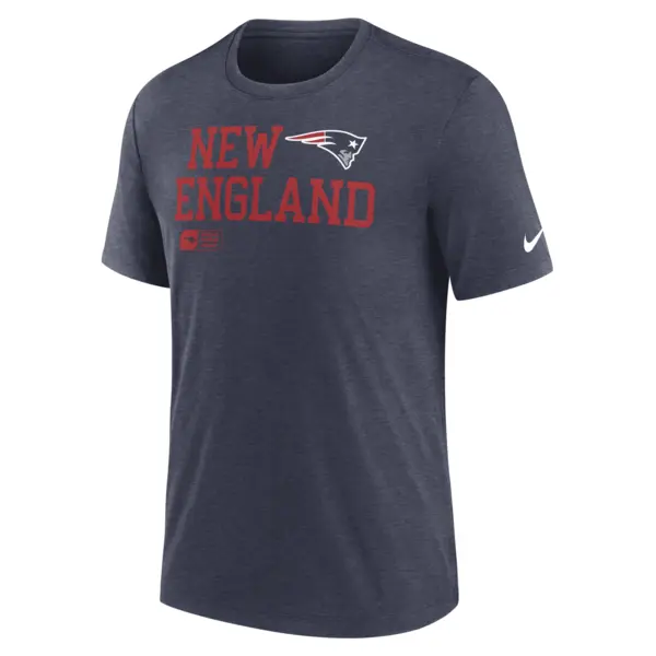 Nike New England Patriots Overlap Lockup Nfl T-shirt - Blue