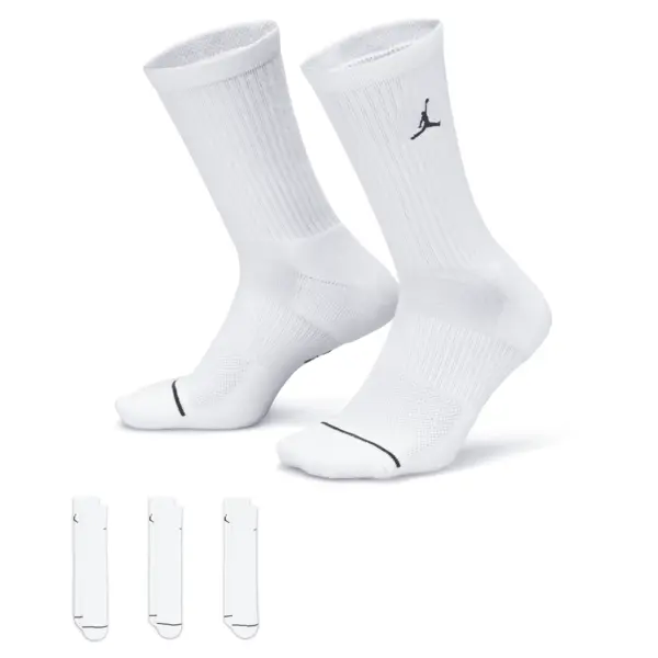 JORDAN Everyday Crew Socks - White