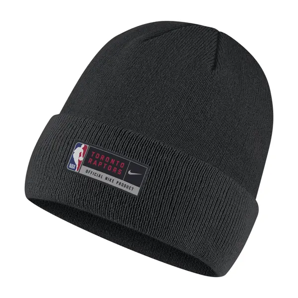 Nike Toronto Raptors Nba Cuffed Beanie In Black 16% Off