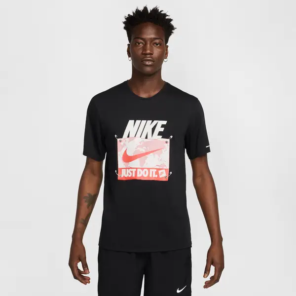 Nike Rise 365 Run Energy Dri-fit Short-sleeve Top - Black