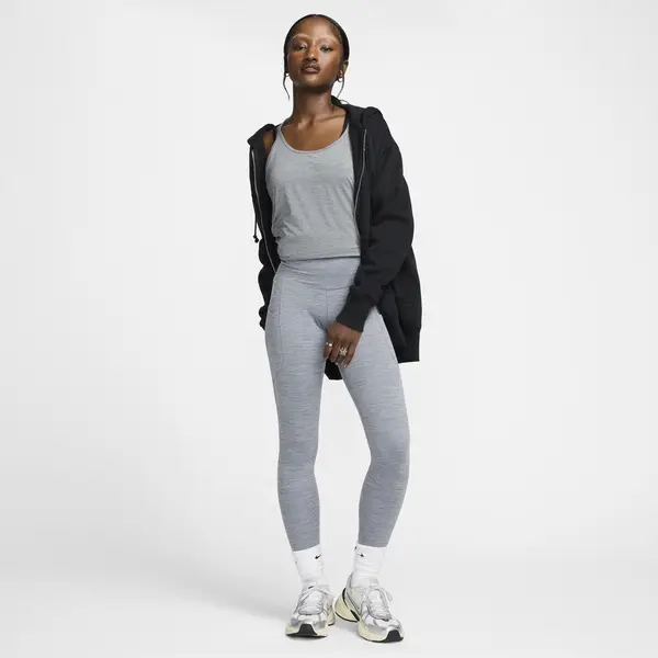 Nike One High-waisted 7/8 Leggings With Pockets - Grey