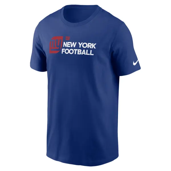 Nike New York Giants Team Outline Essential T-shirt Nfl T-shirt - Blue