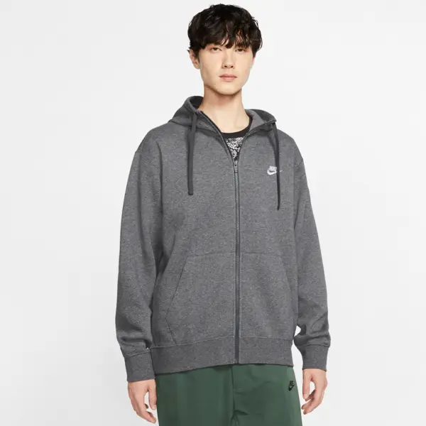 Nike Sportswear Club Fleece Full-zip Hoodie - Grey
