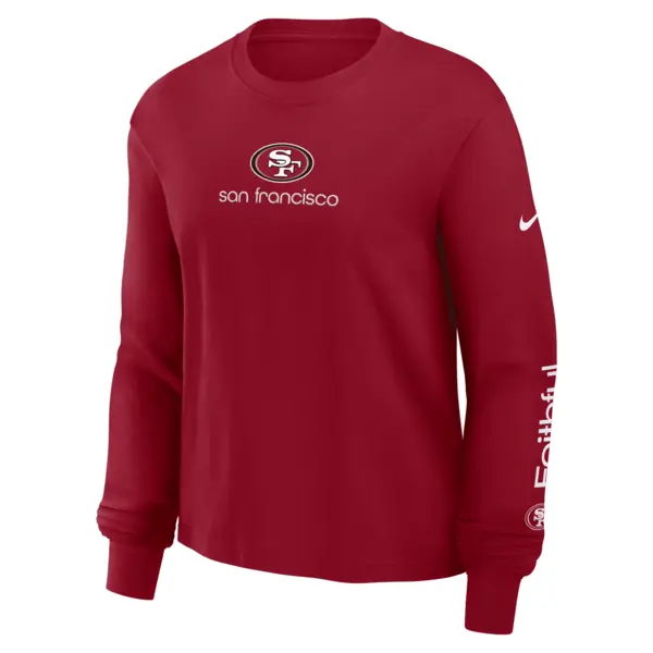 Nike San Francisco 49ers Boxy Nfl Long-sleeve T-shirt - Red
