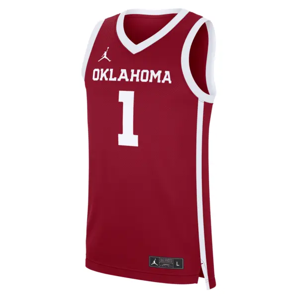 JORDAN Oklahoma Sooners Replica College Basketball Jersey - Red