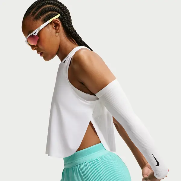 Nike Aeroswift Dri-fit Adv Cropped Running Tank Top - White
