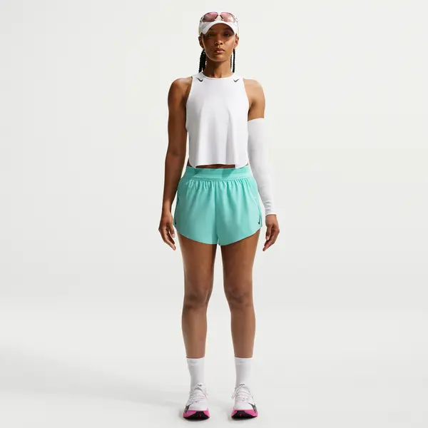 Nike Aeroswift Dri-fit Adv Cropped Running Tank Top - White