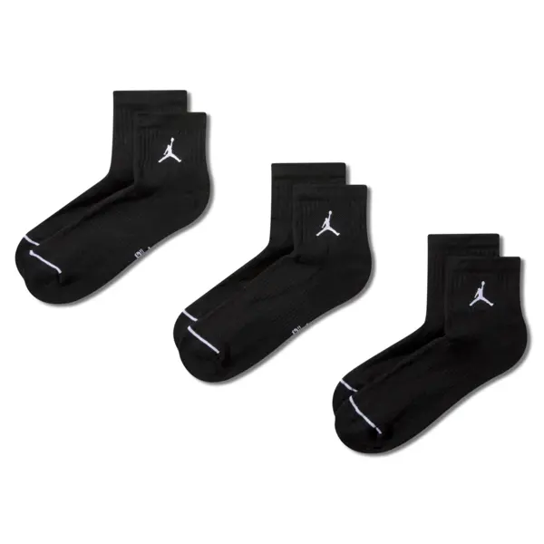 JORDAN Everyday Ankle Socks - Black