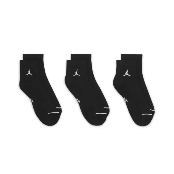 JORDAN Everyday Ankle Socks - Black